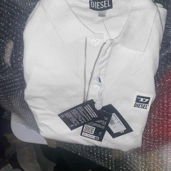 Diesel | Shirts | Xl Mens White Polo Shirt Diesel Brand New | Poshmark